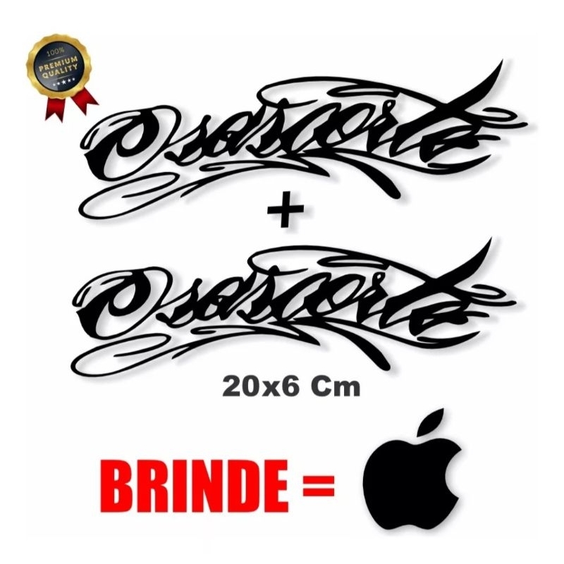 Adesivo para moto carro Osascorte 2 uni. - 20x6Cm | Shopee Brasil