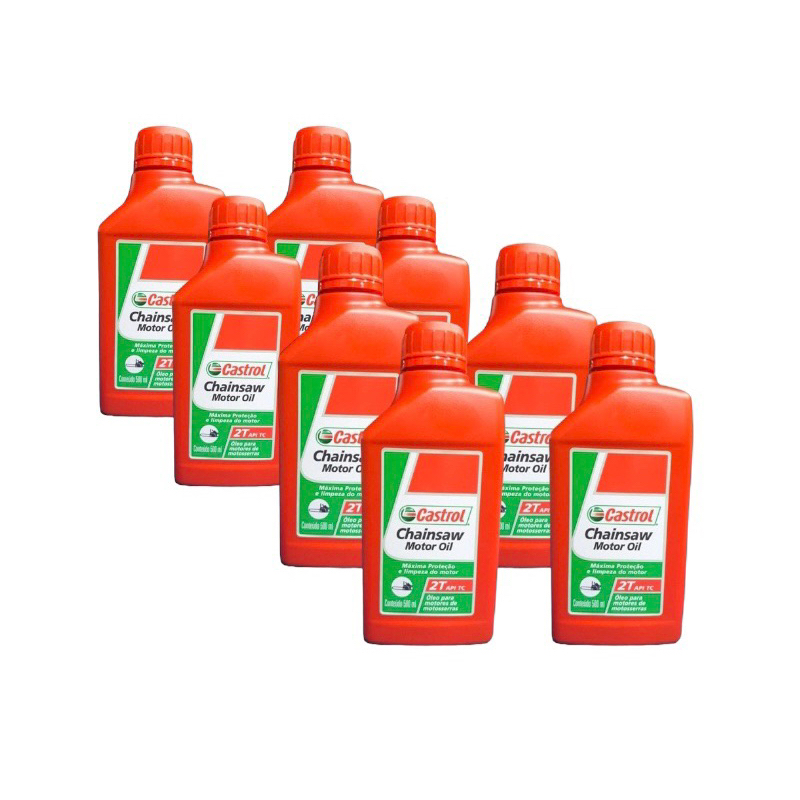 Kit 8 Óleo 2T API TC Motor oil Castrol 500ml | Shopee Brasil