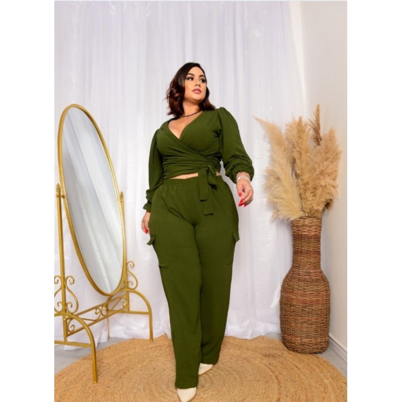 Conjunto Plus size | Shopee Brasil