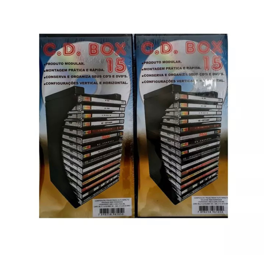 Combo 2 Porta CDs Modular suporta 15CDs cada | Shopee Brasil