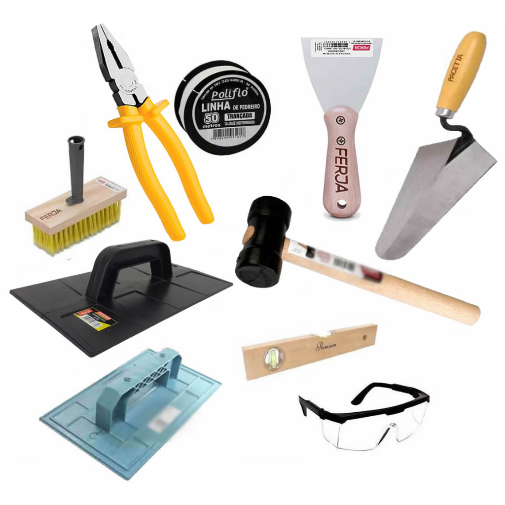 Kit De Ferramentas Para Pedreiro Profissional Com 10 Peças | Shopee Brasil