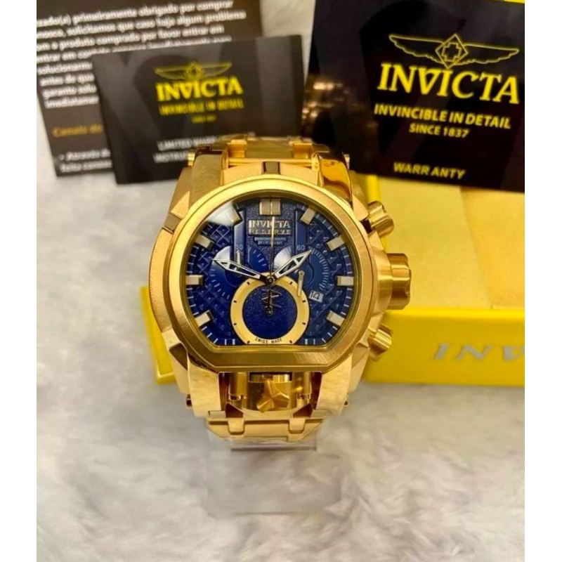 Relógio Invicta Reserve Bolt Zeus Magnum Gold 18k | Shopee Brasil