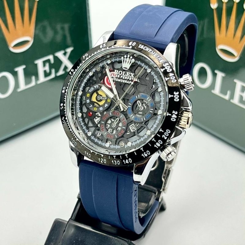 Relogio Rolex Oyster Perpetual azul | Shopee Brasil