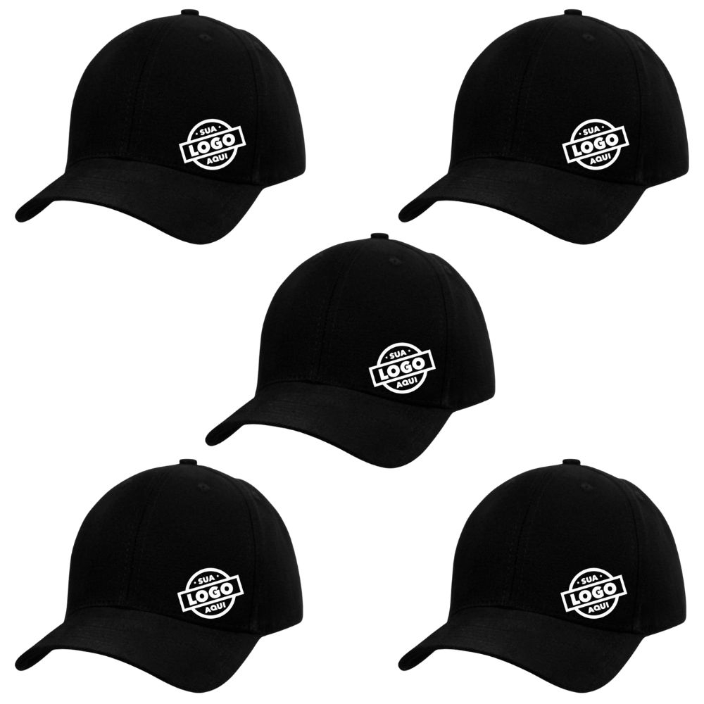 Bone Personalizado Estampa Sua Arte Logo Empresa Aba Curva | Shopee Brasil