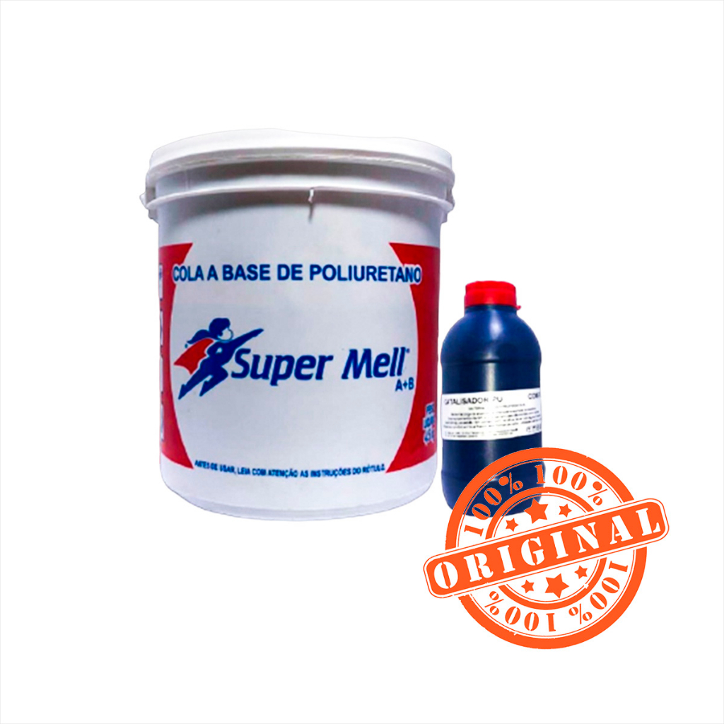 Cola Pu Base Poliuretano Super Mell 4,5 Kg Taco Branco | Shopee Brasil