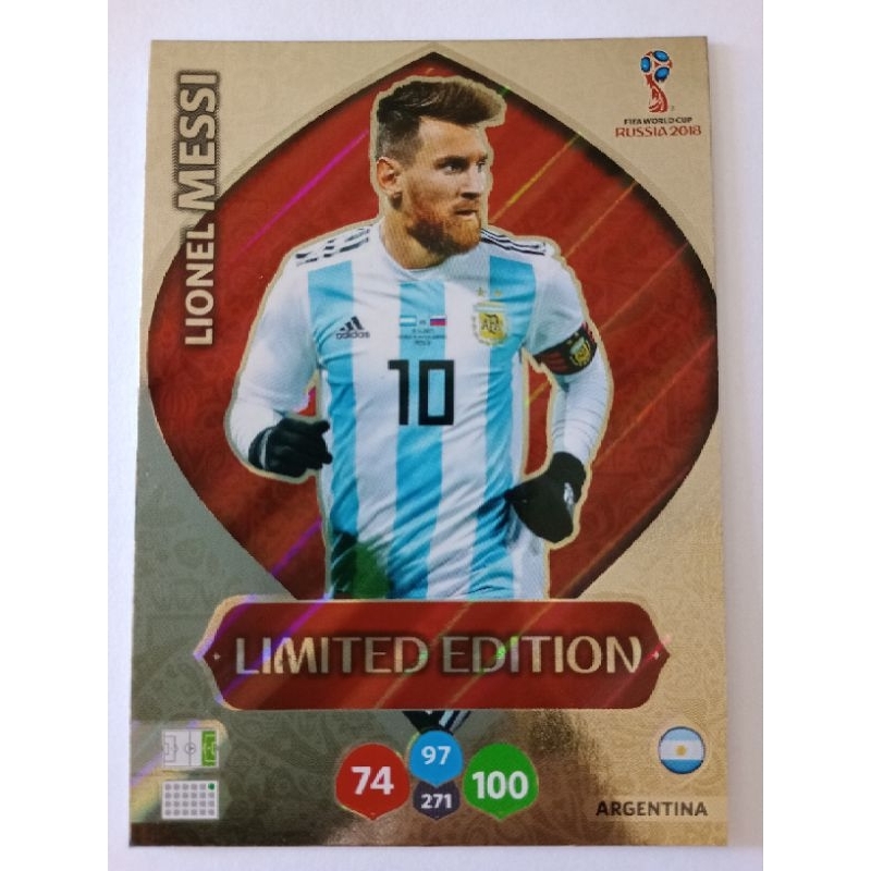 Card Copa 2018 Adrenalyn Panini - Lionel Messi - Limited Editon ...