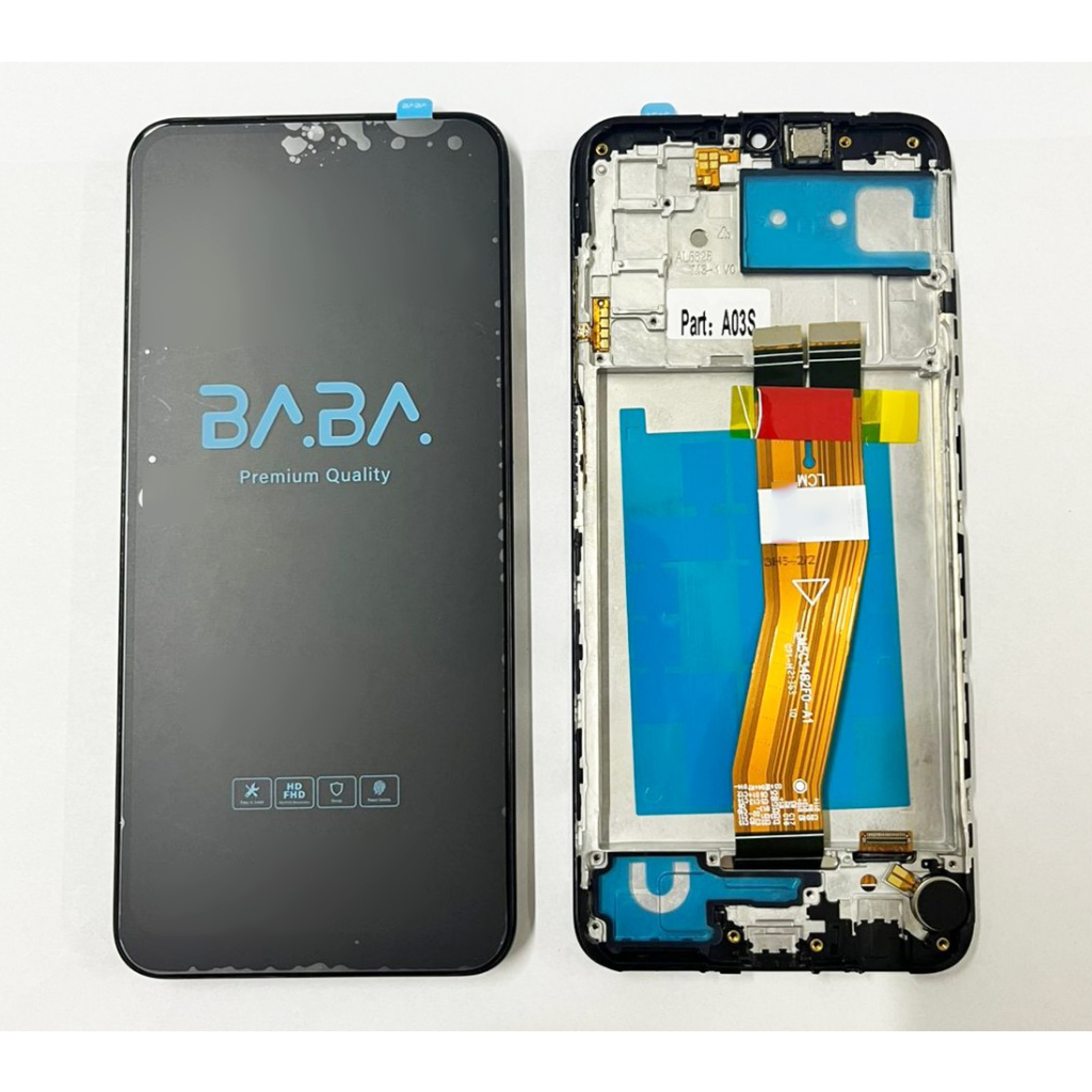Frontal Tela Display Touch Galaxy A03s A037 Original PREMIUM Vivid Color C/ Aro, Flex Volume ...