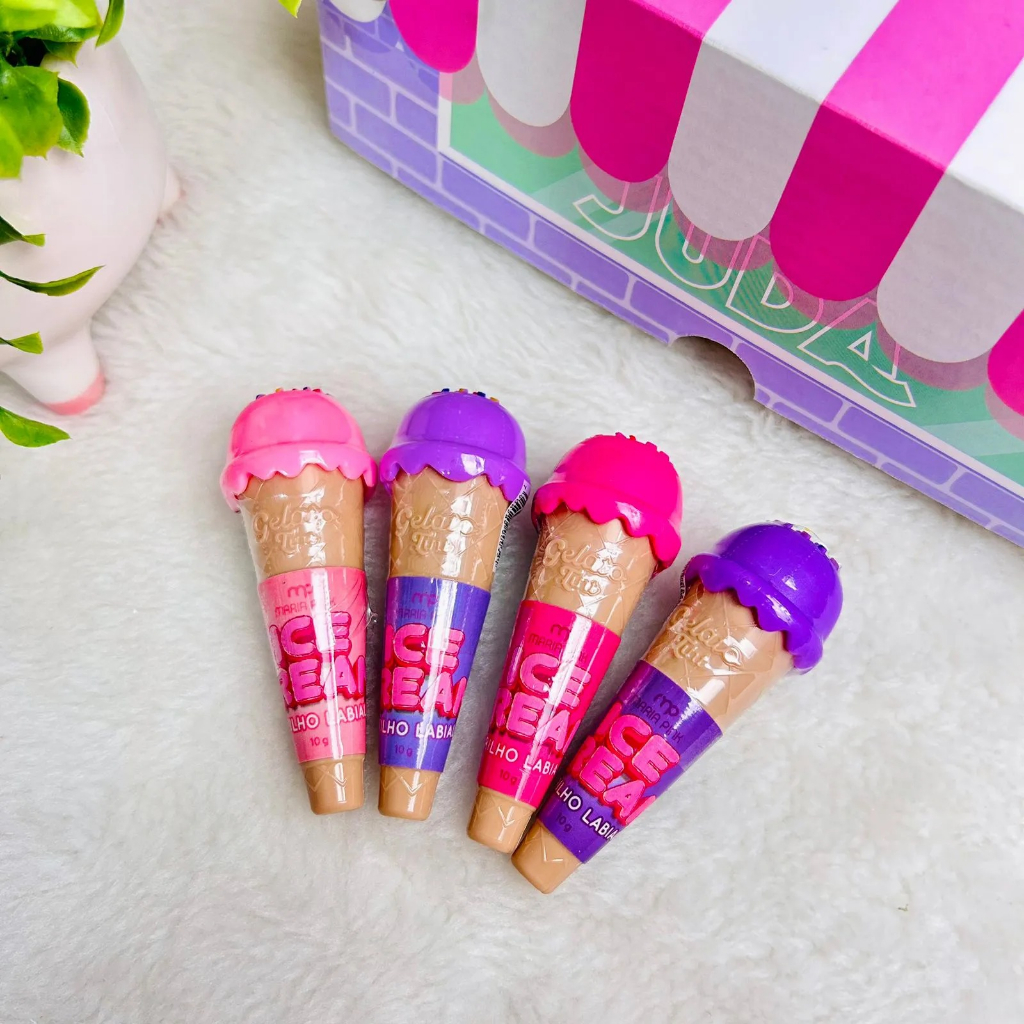 BRILHO LABIAL ICE CREAM SORVETINHO MARIA PINK | Shopee Brasil