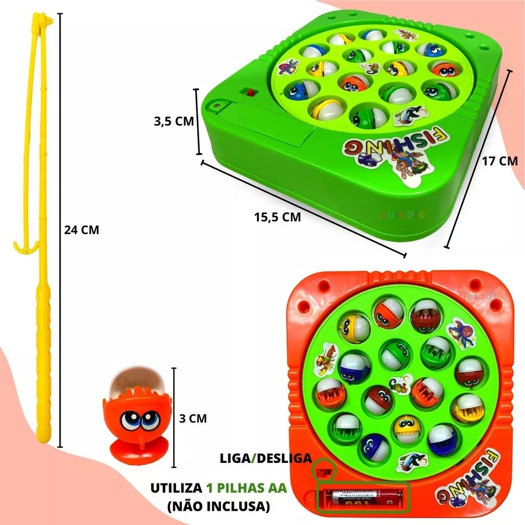 Brinquedo Pega Peixe Pescaria Maluca Toy King | Shopee Brasil