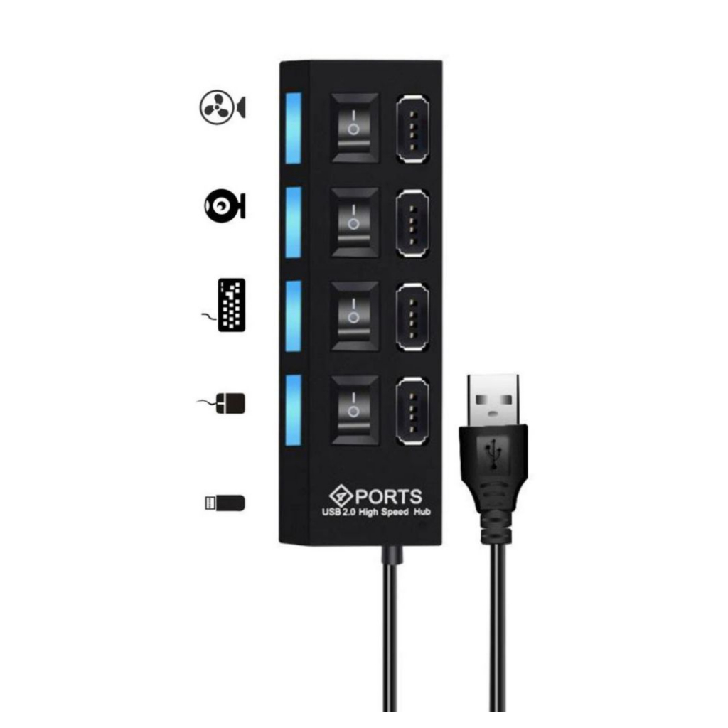 Hub Usb Cabo 4 Portas Extensor 2.0 Adptador Pen Drive | Shopee Brasil