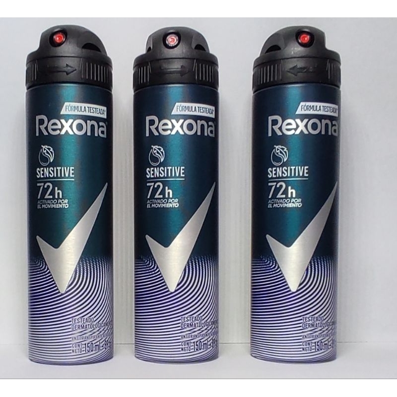 Kit com 3 Desodorante Antitranspirante Aerosol Masculino Rexona ...