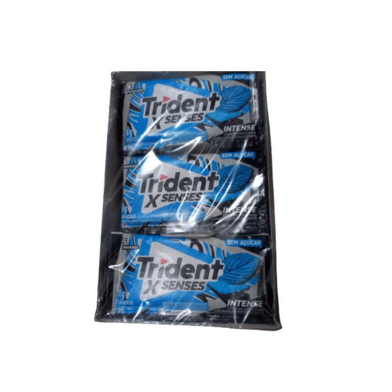 Chiclet Trident XSenses Intense caixa 21 unidades | Shopee Brasil