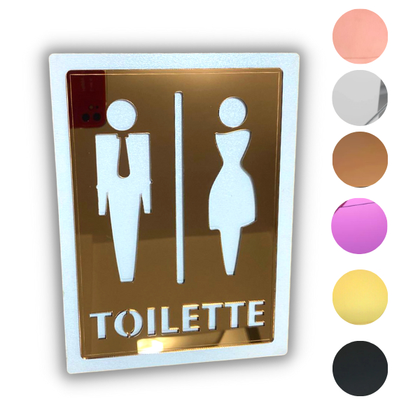 Placa Sinalização Banheiro Toilette Toalete Formal Decorativa | Shopee ...