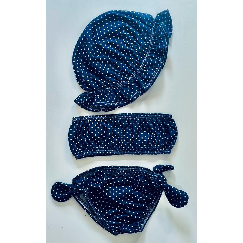 biquini com chapeu para bebe infantil moda praia | Shopee Brasil