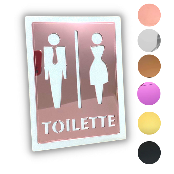Placa Sinalizadora Banheiro Toilette Toalete Formal | Shopee Brasil