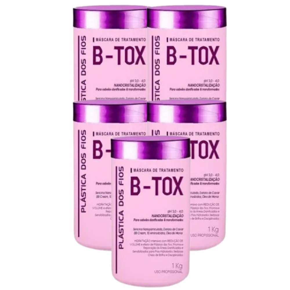 Kit 5 Botox Plastica dos Fios Selagem Termica Progressiva 1kg | Shopee ...