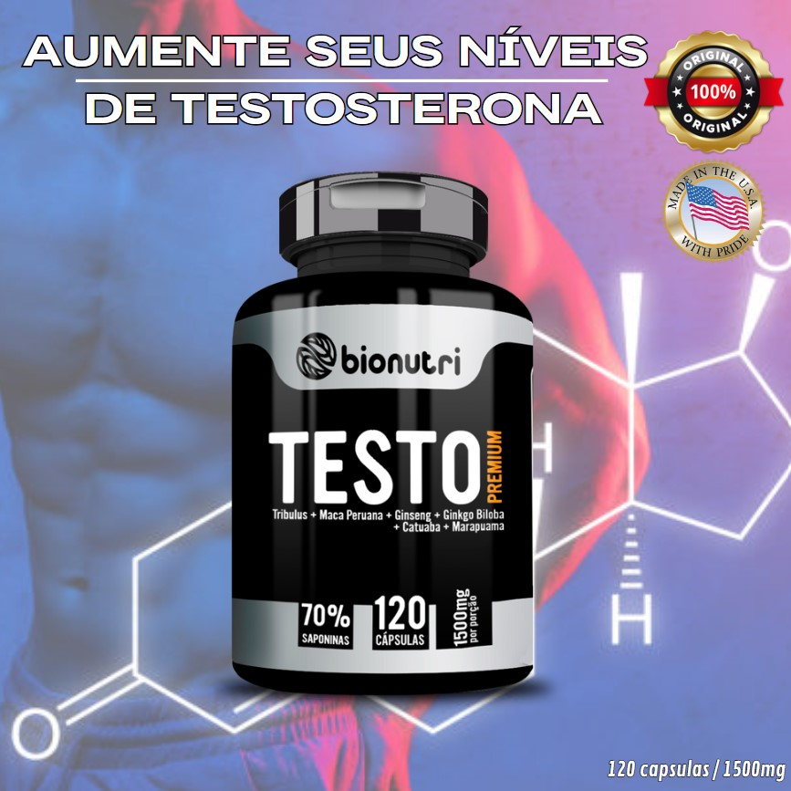 1x Testo Premium 1500mg Com Maca Peruana 120 Capsulas | Shopee Brasil