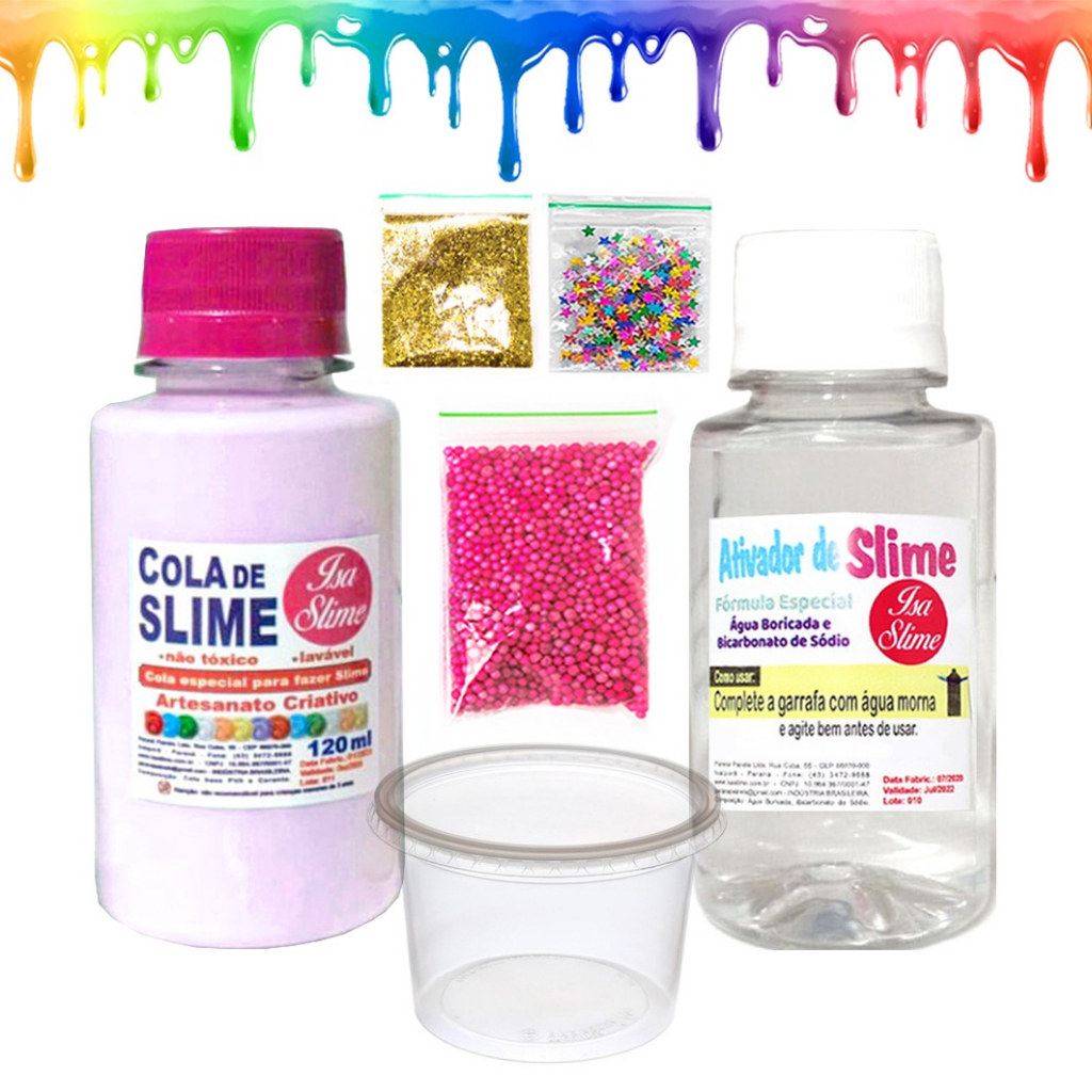 Mini Kit de Slime O Mais Barato da Shopee Isa Slime Lembrancinha ...