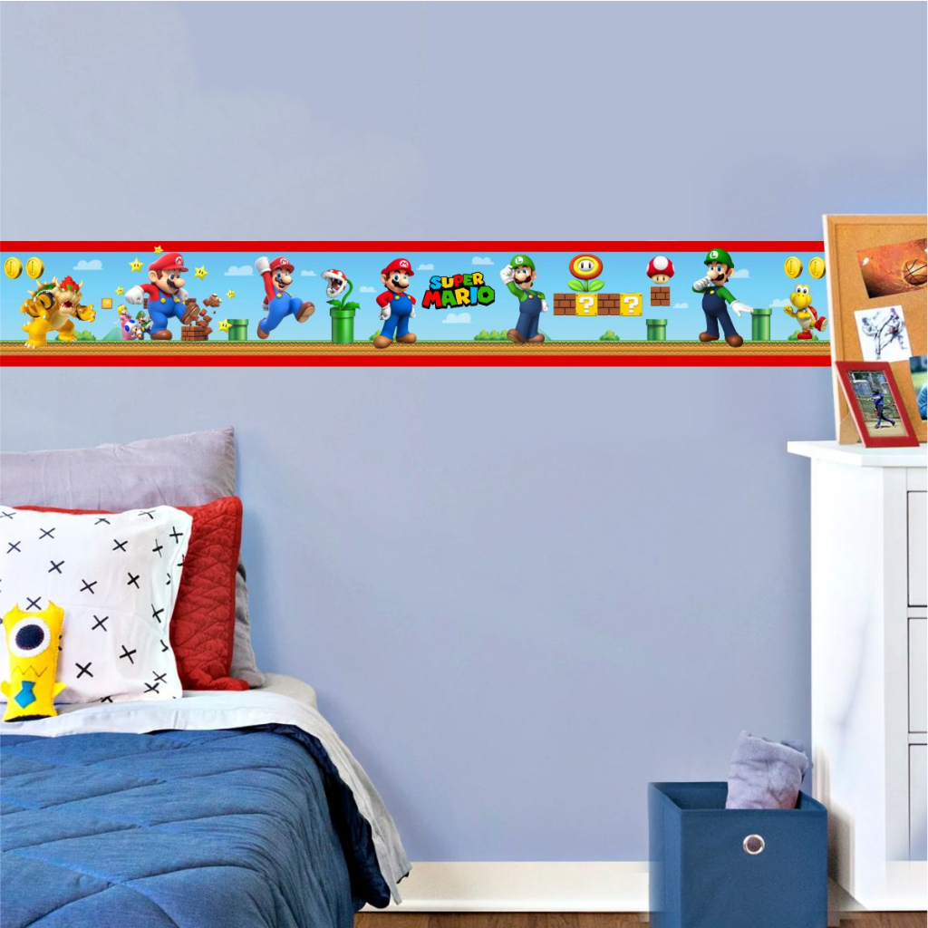 Adesivo Border Faixa Infantil Super Mario | Shopee Brasil