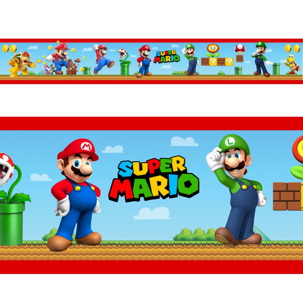 Adesivo Border Faixa Infantil Super Mario | Shopee Brasil