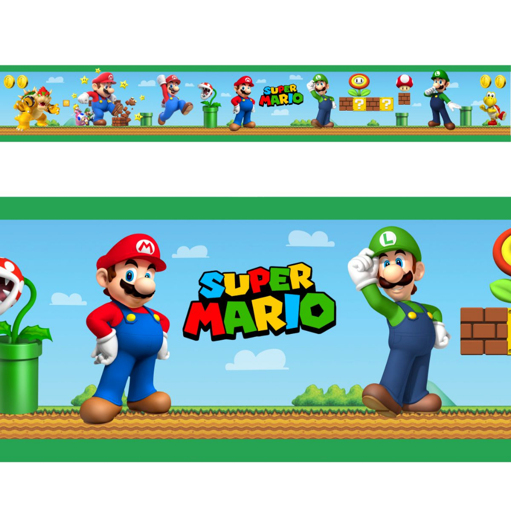 Adesivo Border Faixa Infantil Super Mario | Shopee Brasil