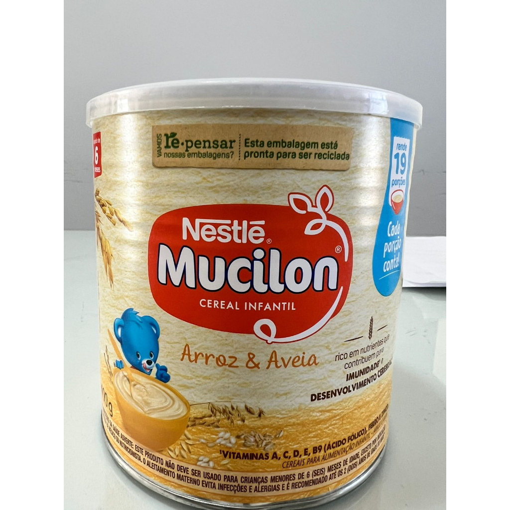 MUCILON CEREAL INFANTIL ARROZ E AVEIA 400G | Shopee Brasil