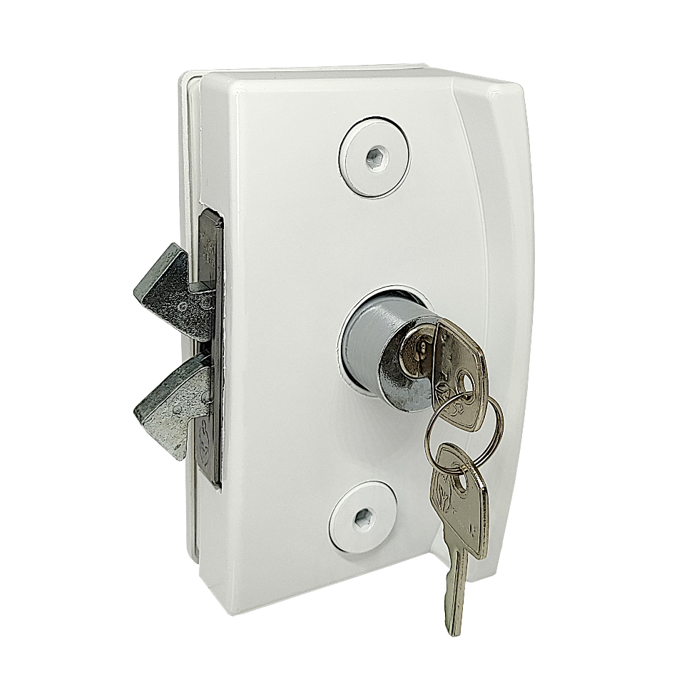 Fechadura Porta De Correr 3530 - Vidro Temperado - Al Branco | Shopee ...