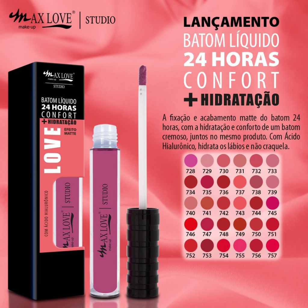 Kit 10 Unidades de Batons Líquido Matte 12, 24 e ou 30 Horas e ou ...