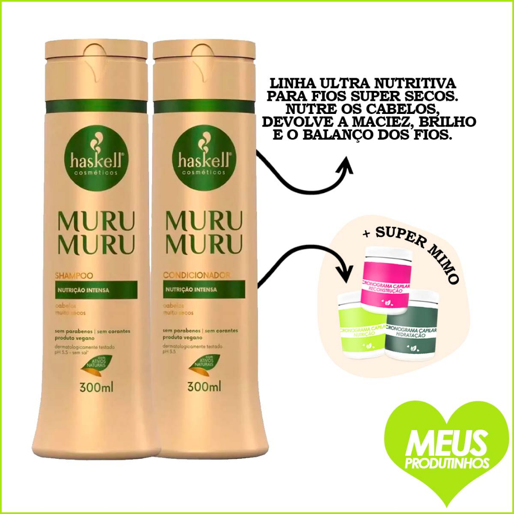 Kit Haskell Murumuru 300ml Linha Ultra Nutritiva | Shopee Brasil
