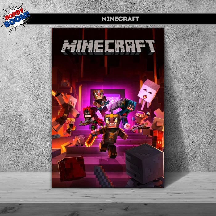 Minecraft Placa decorativa mdf quadro decoração parede presente Jogos ...