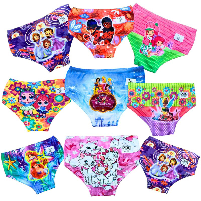 Kit 10 Unidades Calcinha Feminina Infantil | Shopee Brasil