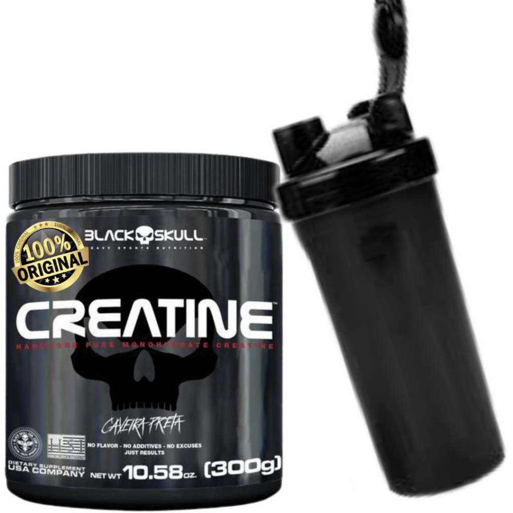CREATINA BLACK SKULL 300 GR PURA- CREATINA 100% PURA CREATINA ...