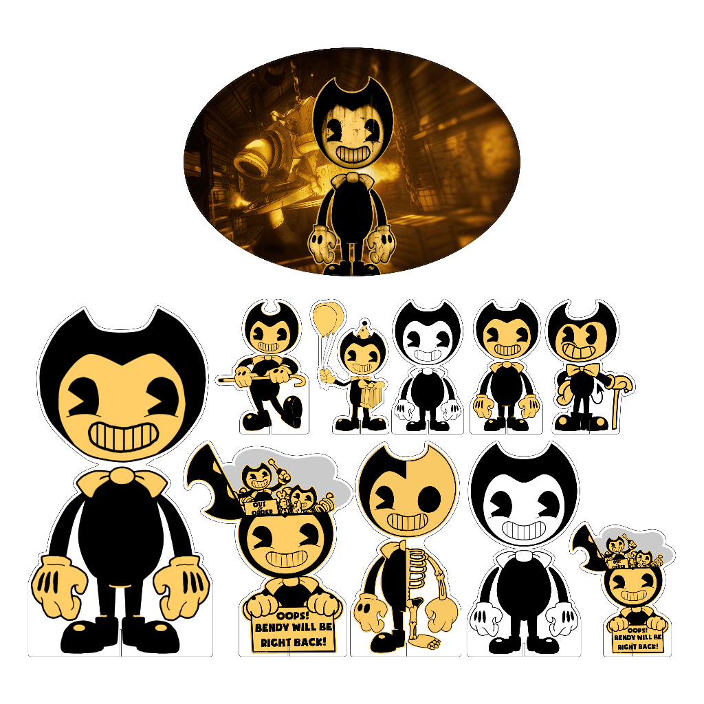 Kit Display + Elipse 62x42cm Festa Bendy | Shopee Brasil