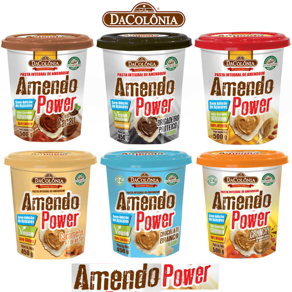 Pasta De Amendoim Integral Amendo Power Dacolônia 500g | Shopee Brasil