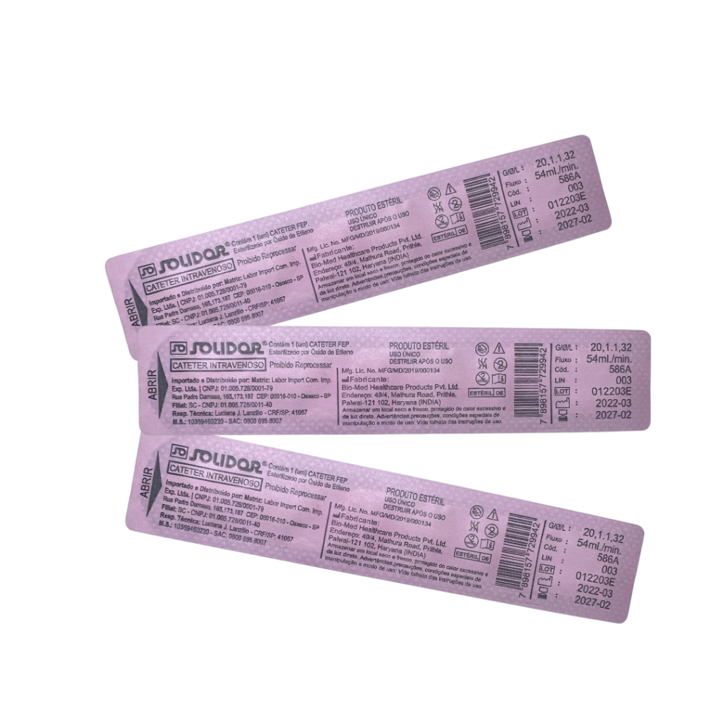 Cateter Periferico 20G Descartável Unidade - Solidor | Shopee Brasil