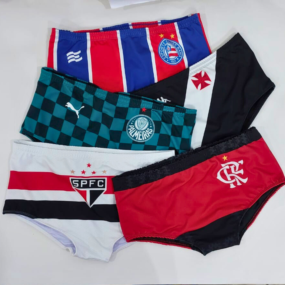 SUNGA FORRADA Masculina Personalizada Times Brasileirão Verão Com ...