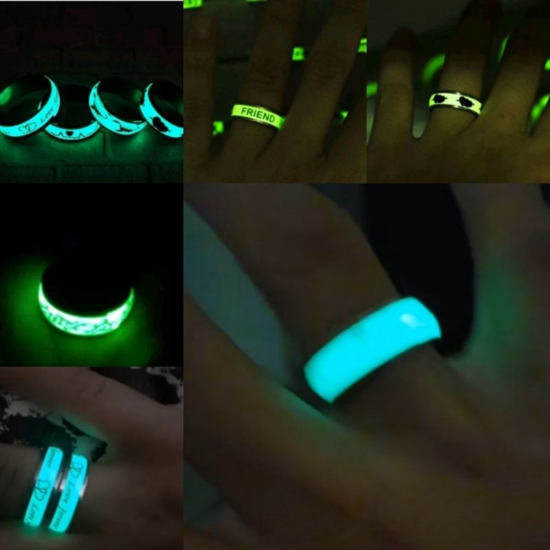 Anel da moda luminoso neon em aço inoxidavel 20mm/21mm não desbota ...