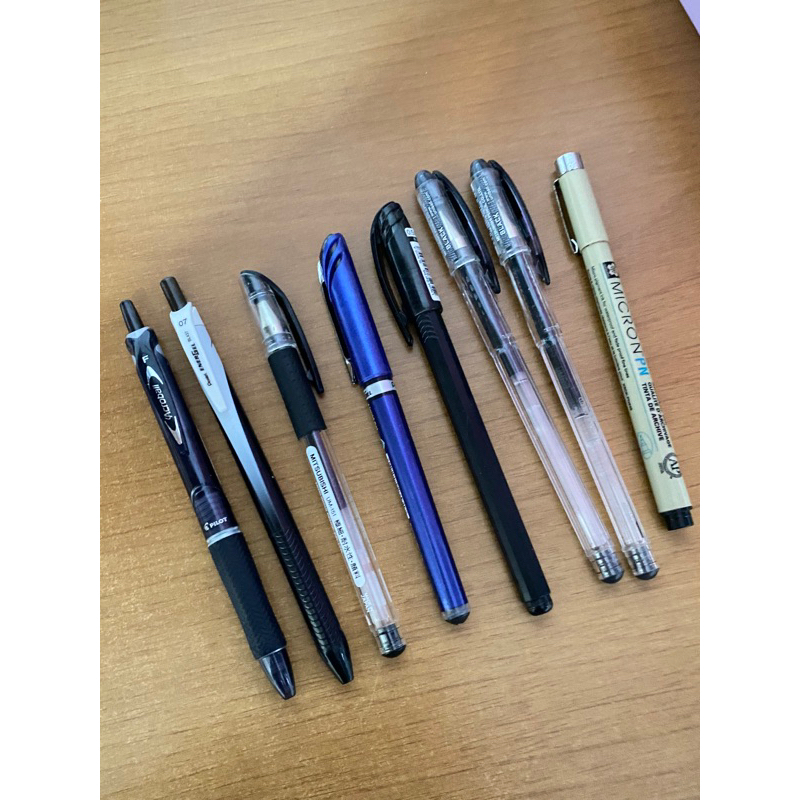 CANETAS PRETAS EM GEL UNIBALL PILOT ACROBALL PENTEL ENERGEL | Shopee Brasil