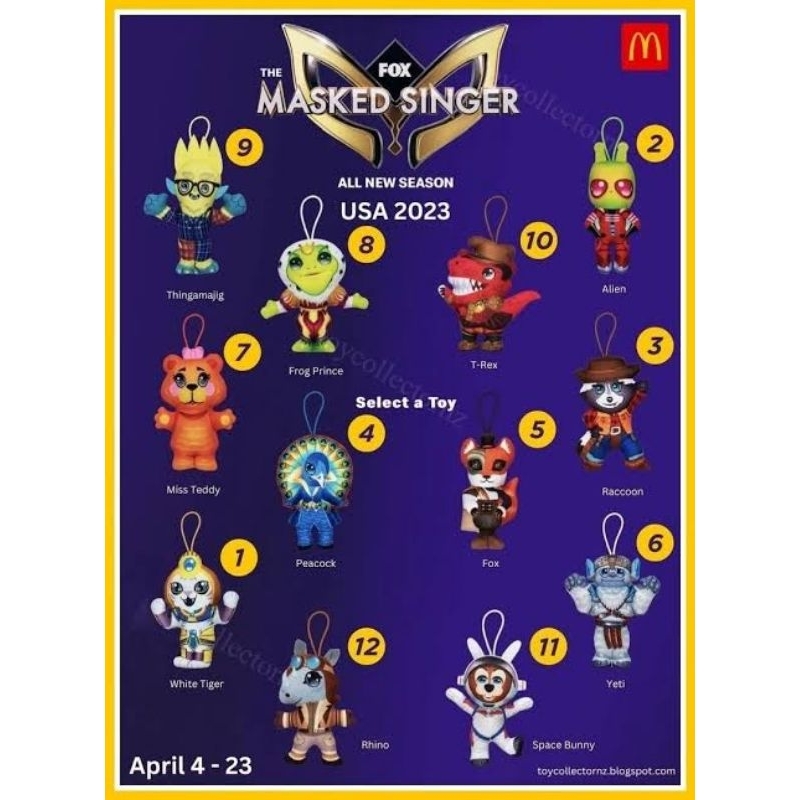 Coleção The Masked Singer MC Donalds | Shopee Brasil