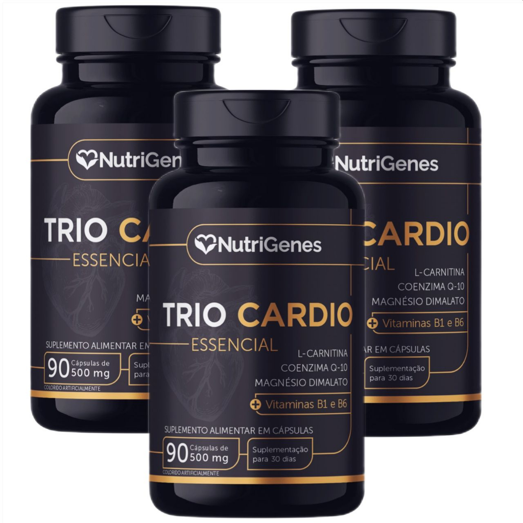 3x Trio Cardio- Magnésio- COQ10- L- Carnitina- Nutrigenes | Shopee Brasil