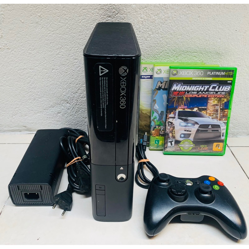 Xbox 360 Super Slim Completo + Jogos - Melhora o Preço