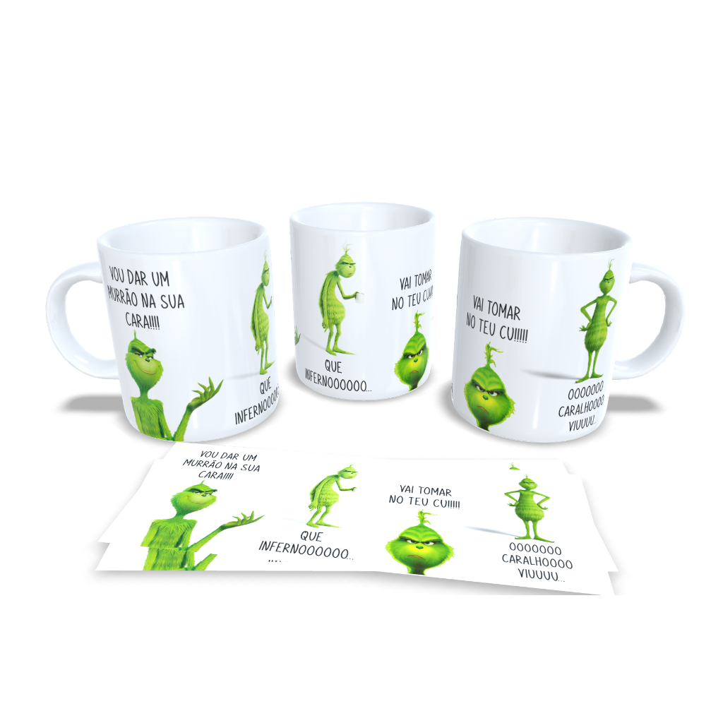 Caneca Personalizada - Grinch Mal Humorado | Shopee Brasil