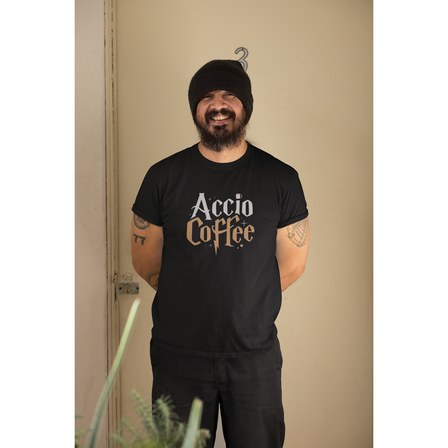 Camiseta Accio Coffee Harry Potter Varinha Filme Unissex 100% Algodão ...