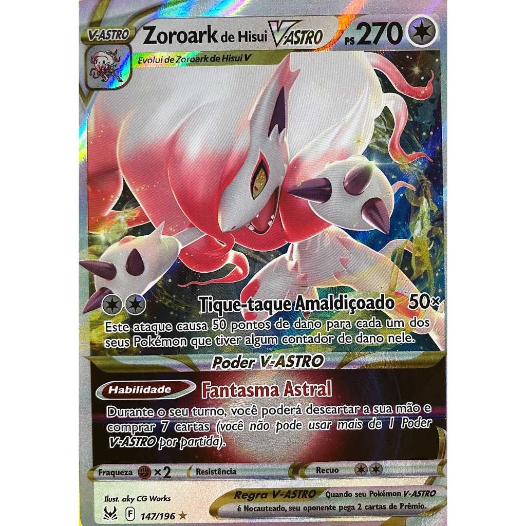 Carta Zoroark de Hisui Vastro Coleção Origem Perdida Pokemon TCG ...