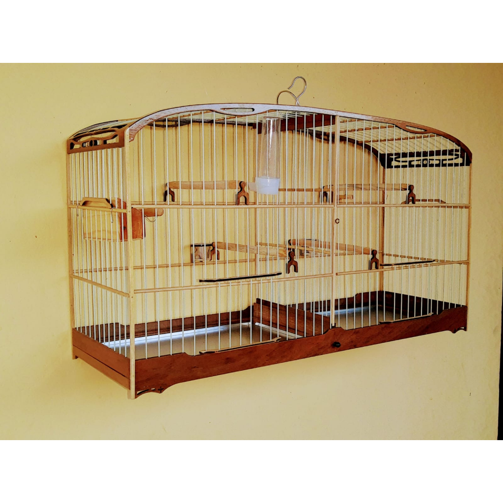 GAIOLA VOADEIRA PARA TRINCA FERRO CANELA / MARFIM/FIBRA LUXO | Shopee ...
