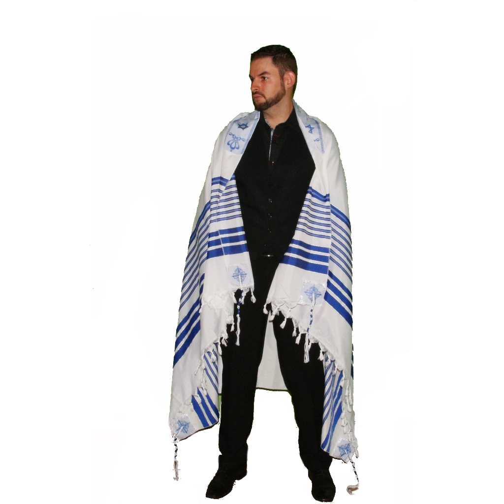 Talit Gadol Jumbo Azul 130 X 180cm- Ortodoxo - De Israel | Shopee Brasil
