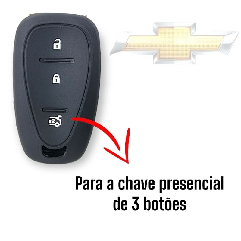 Capa Chave Tracker Nova Montana Onix Presencial 3 Botões Acessórios ...