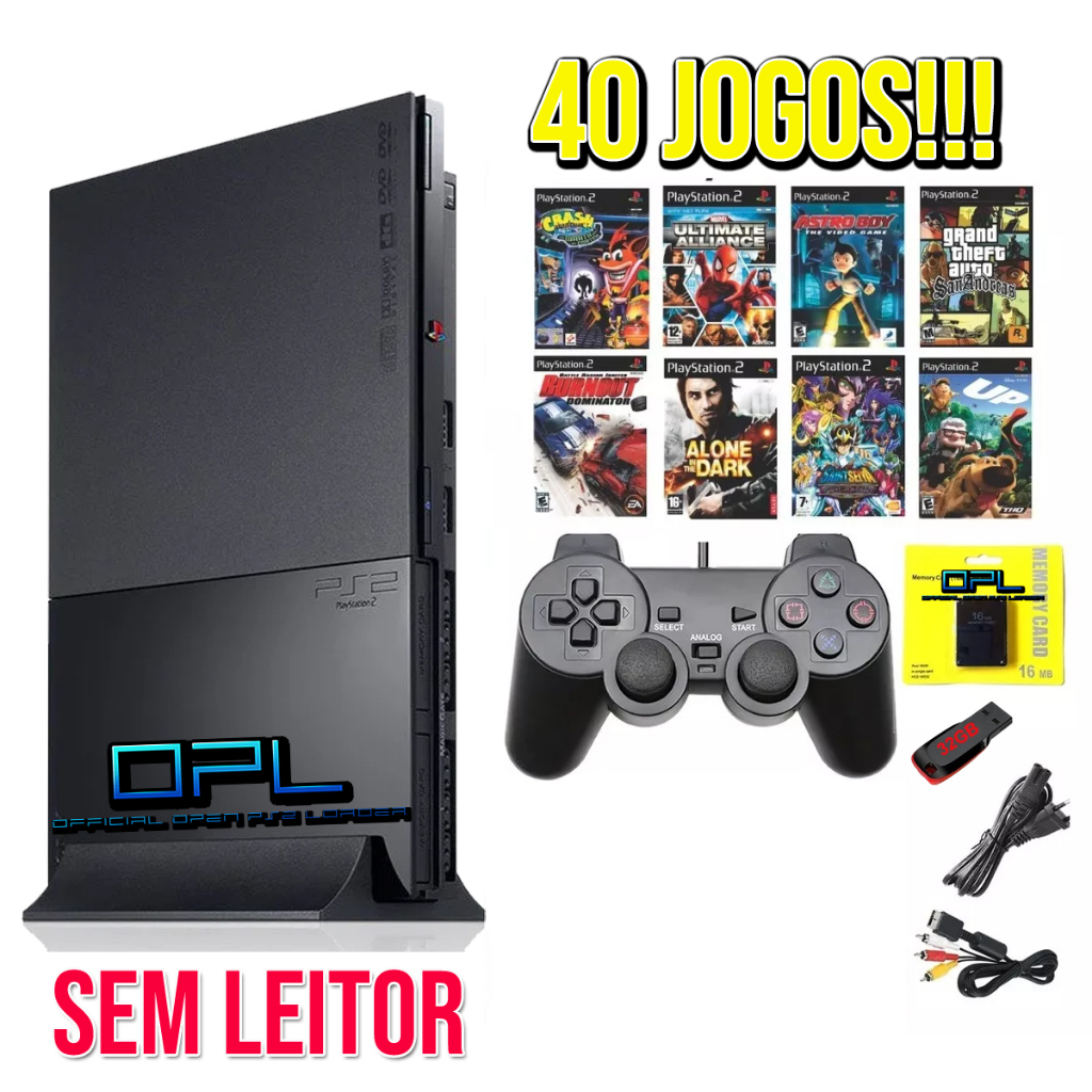 PS2 PLAYSTATION 2 OPL COMPLETO 1000 jogos | Shopee Brasil