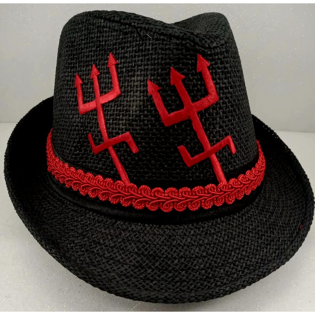 Chapéu Preto com Tridentes Exu Ganga Exu Sete Figueiras Exu Nove ...