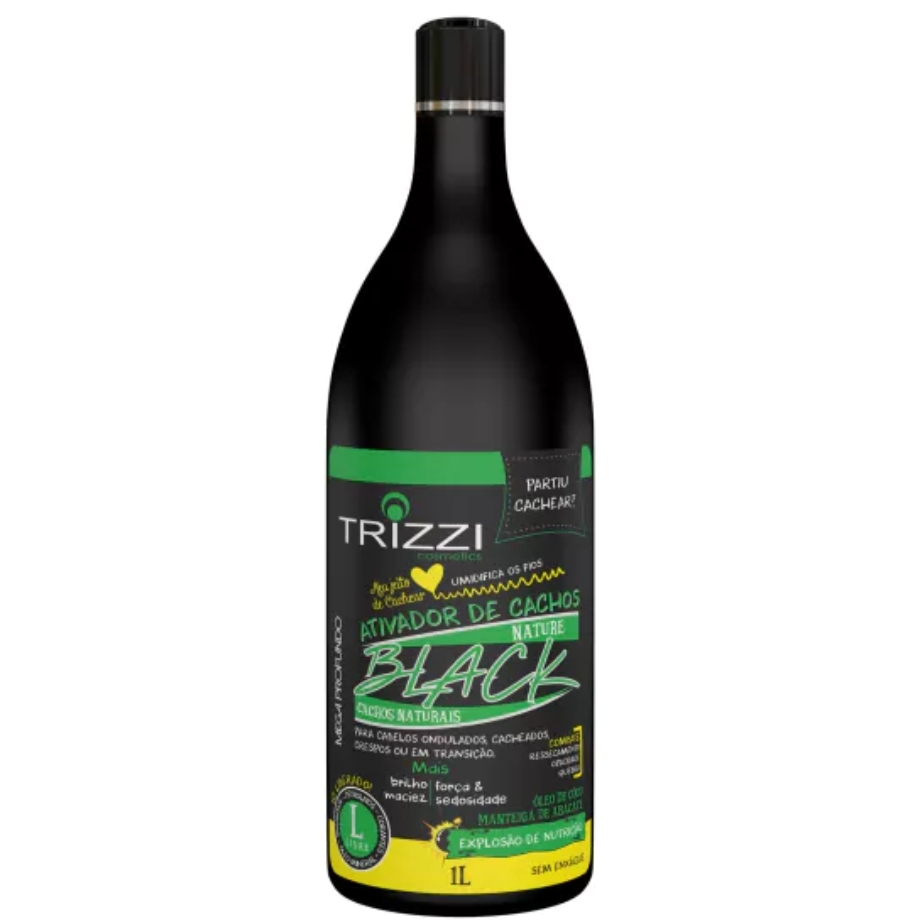 Ativador Nature Black Cachos Naturais 1L Trizzi | Shopee Brasil